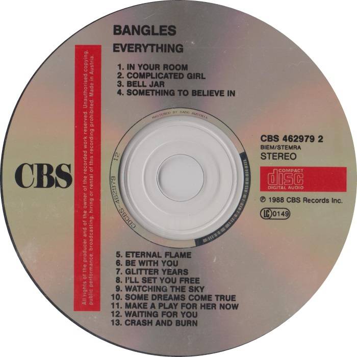 The Bangles Everything : CD | CD Covers | Cover Century | Over 1.000. ...